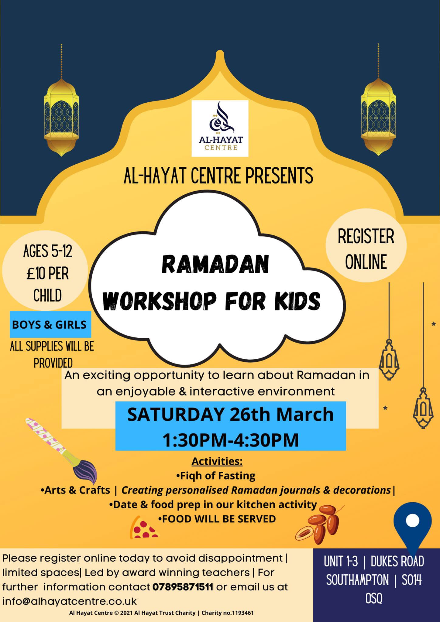 Ramadan Workshop for Children – Al Hayat Centre